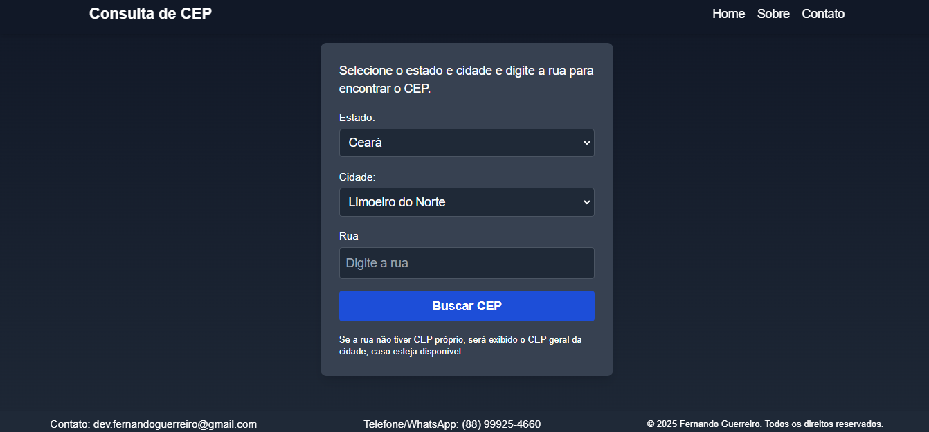Buscar CEP | Consultar CEP Online
